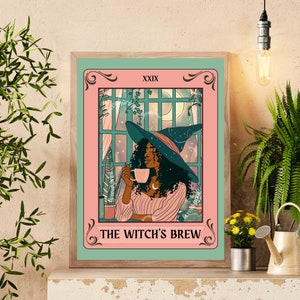 The Witch's Brew - Coffee Bar Art - Witchy Kitchen Print - Witchy ...
