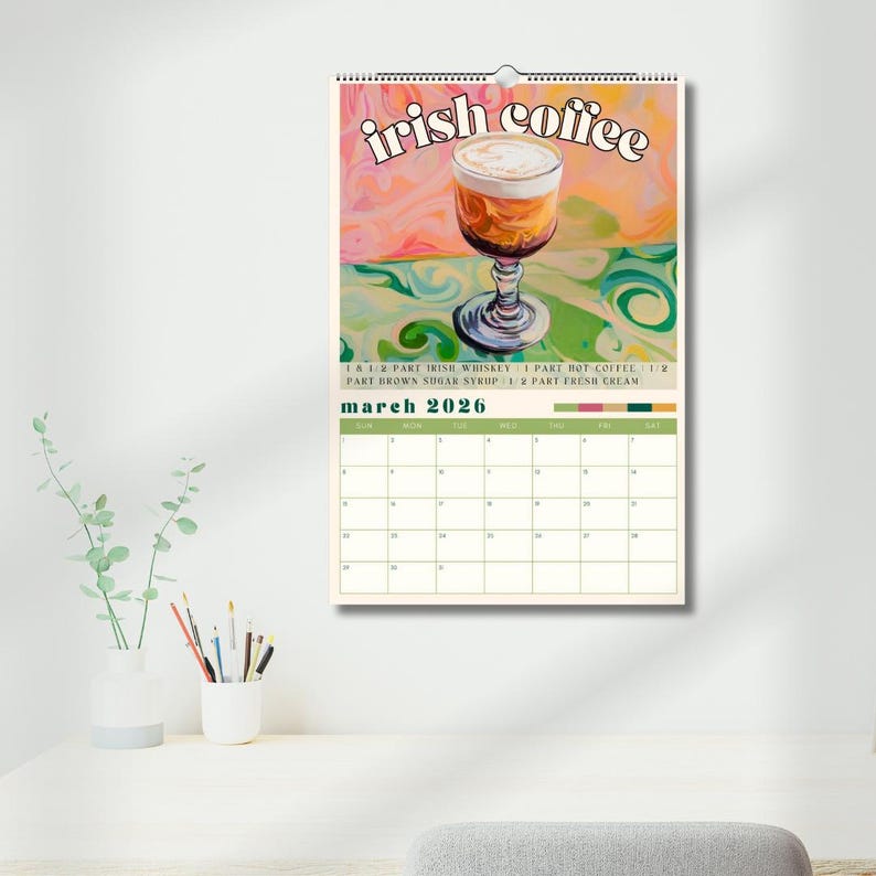 2026 Cocktail Calendar - 2026 Monthly Cocktail Recipe Calendar Cocktail ...