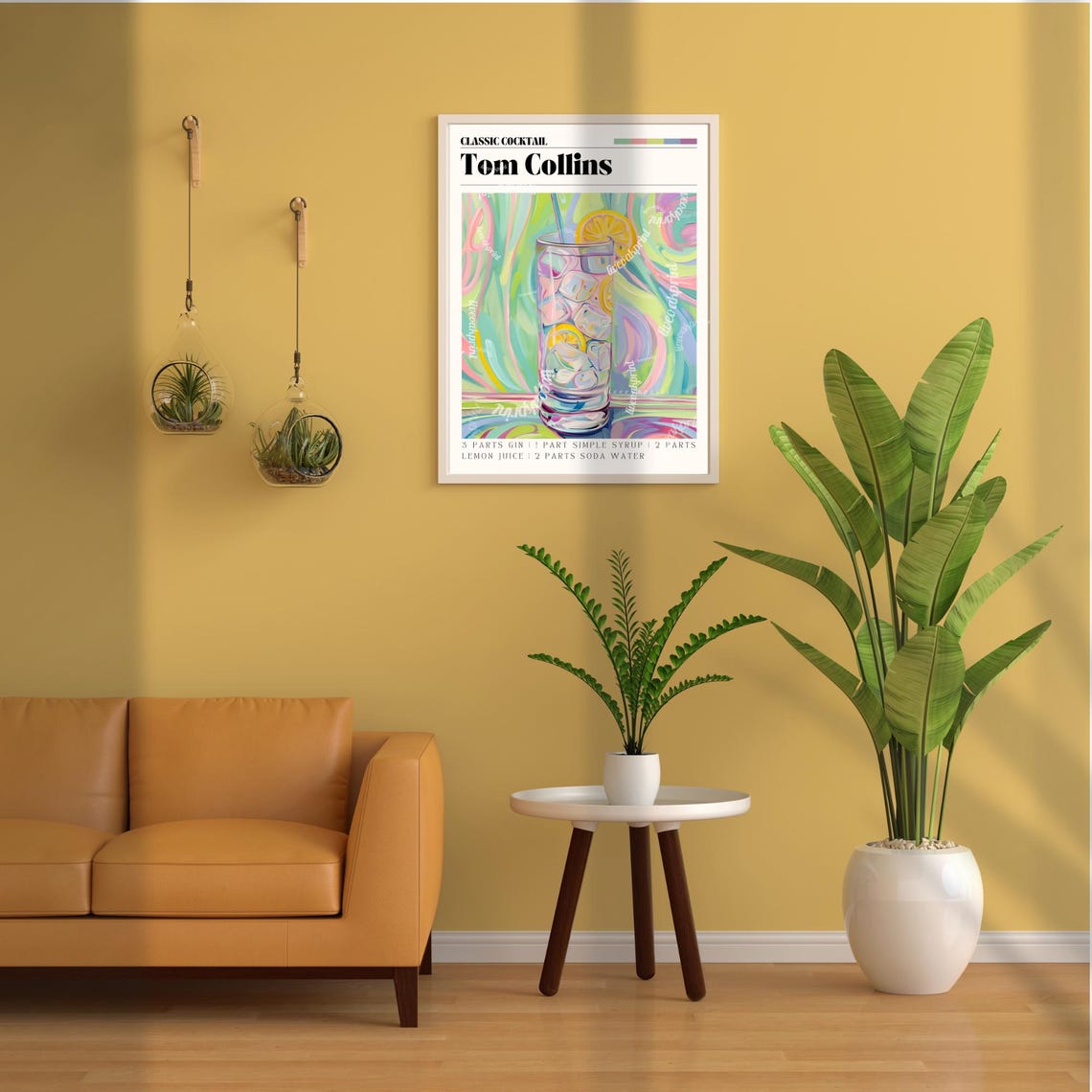 Tom Collins Print - Tom Collins Wall Art - Bar Cart Art - Classic ...