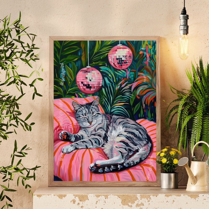 Grey Cat Art - Etsy
