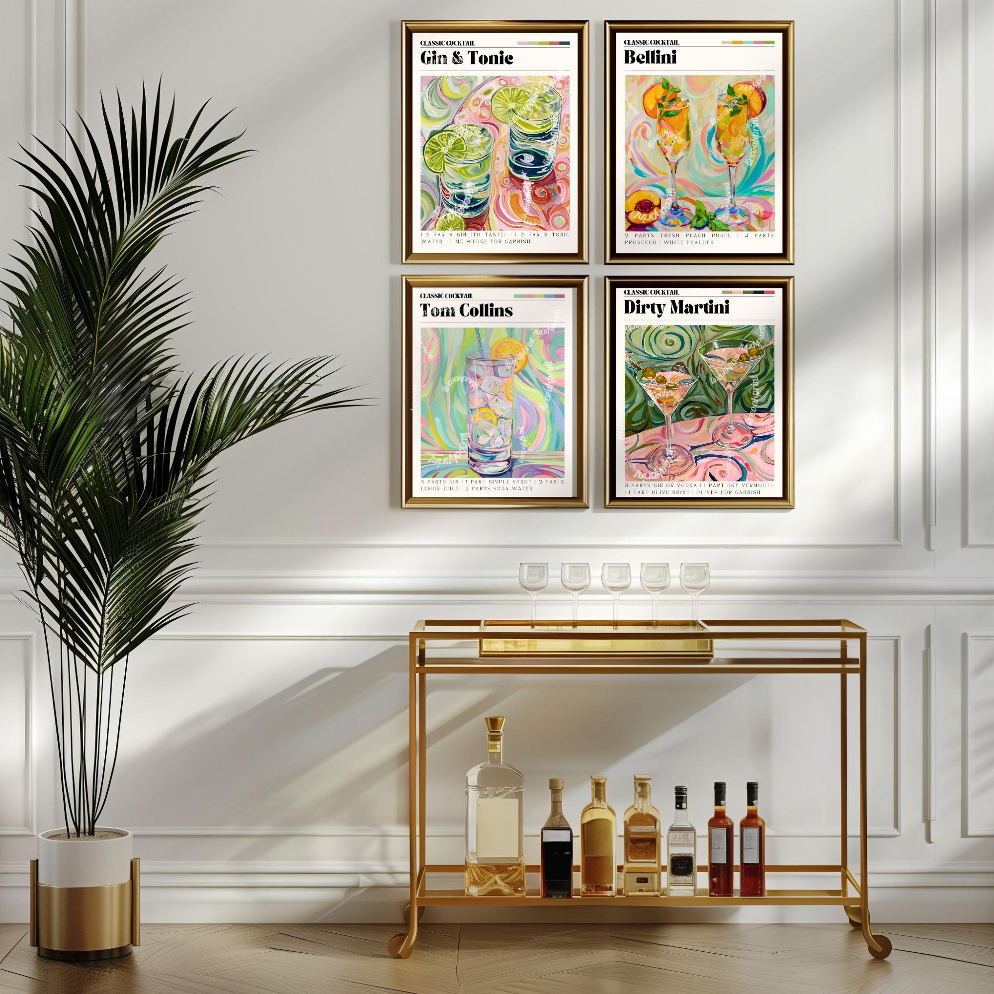 Tom Collins Print - Tom Collins Wall Art - Bar Cart Art - Classic ...