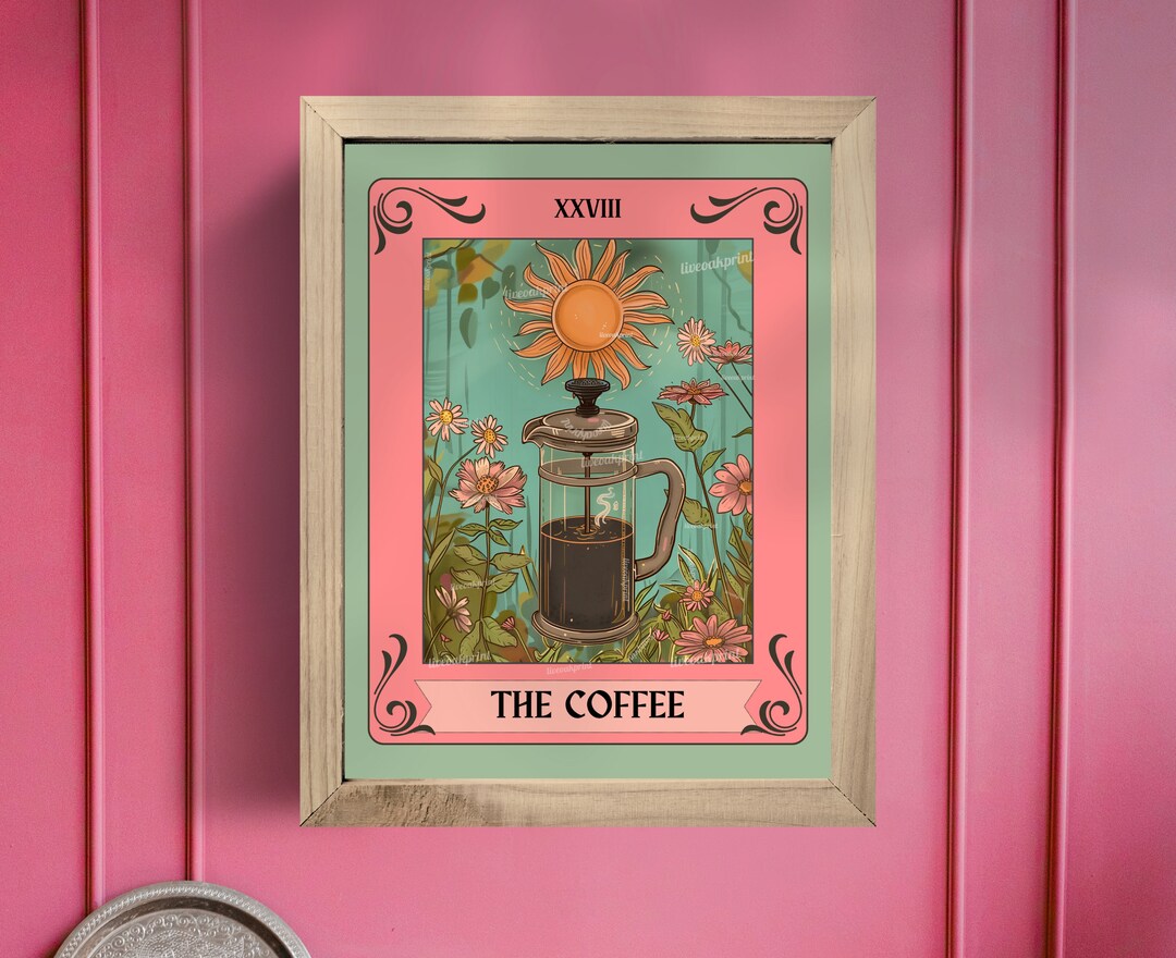 The Coffee Tarot Card Coffee Bar Art Witchy Kitchen Print Witchy Bar ...