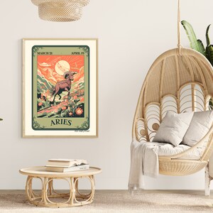 Aries Tarot Print - Aries Tarot Card Poster - Aries Wall Art - Aries ...
