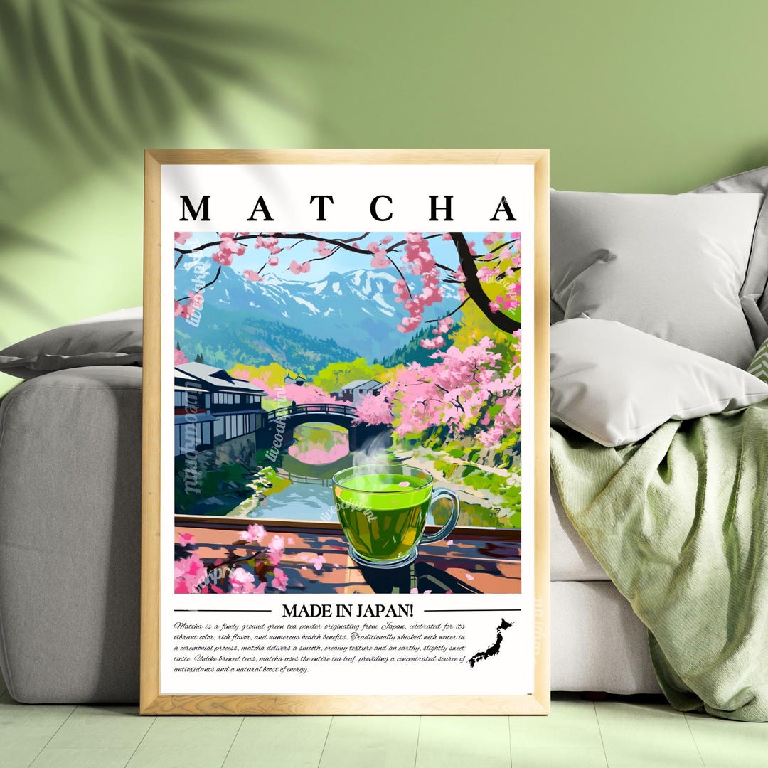 Matcha Print for Coffee Bar - Japanese Wall Art - Zen-inspired Coffee ...
