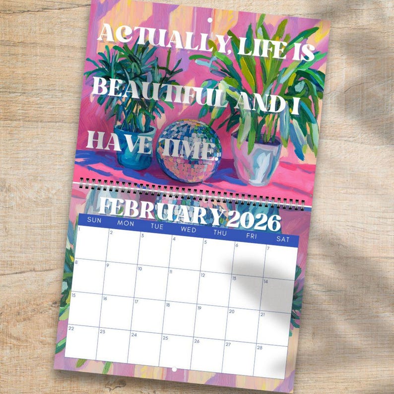 2026 Wall Calendar Inspirational Quotes - Colorful Wall Calendar 12 ...