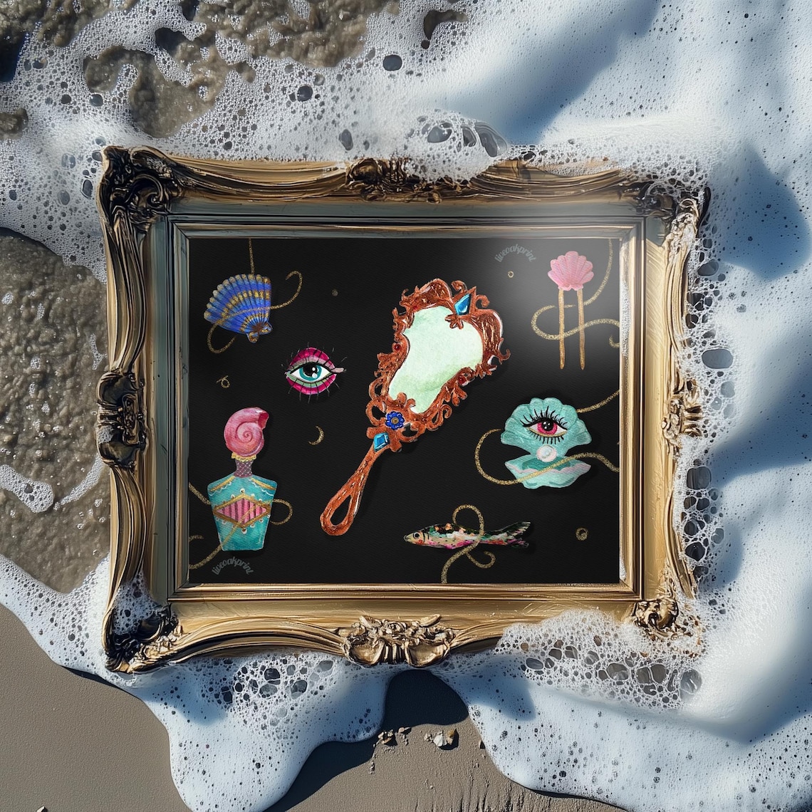 Underwater Relics – Surreal Vanity Wall Art, Dark Ocean Mermaidcore ...
