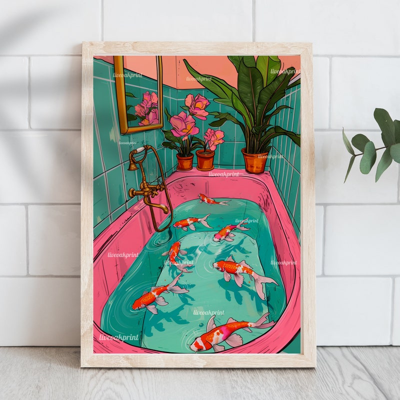 Koi Fish Print - Etsy