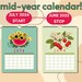 Mid-year Calendar 2024 Academic Calendar 2024-2025 Seasonal Fruits and ...