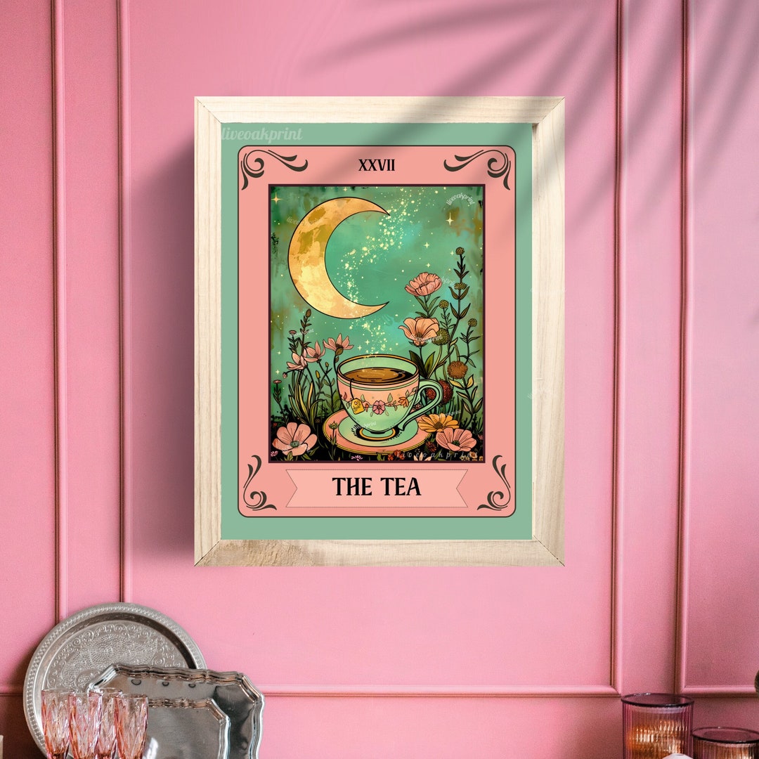 The Tea Tarot Print Tea Tarot Card Botanical Tea Print Gift for Tea ...
