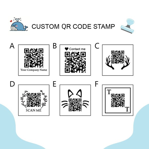 Qr Code Sticker With Logo - Etsy