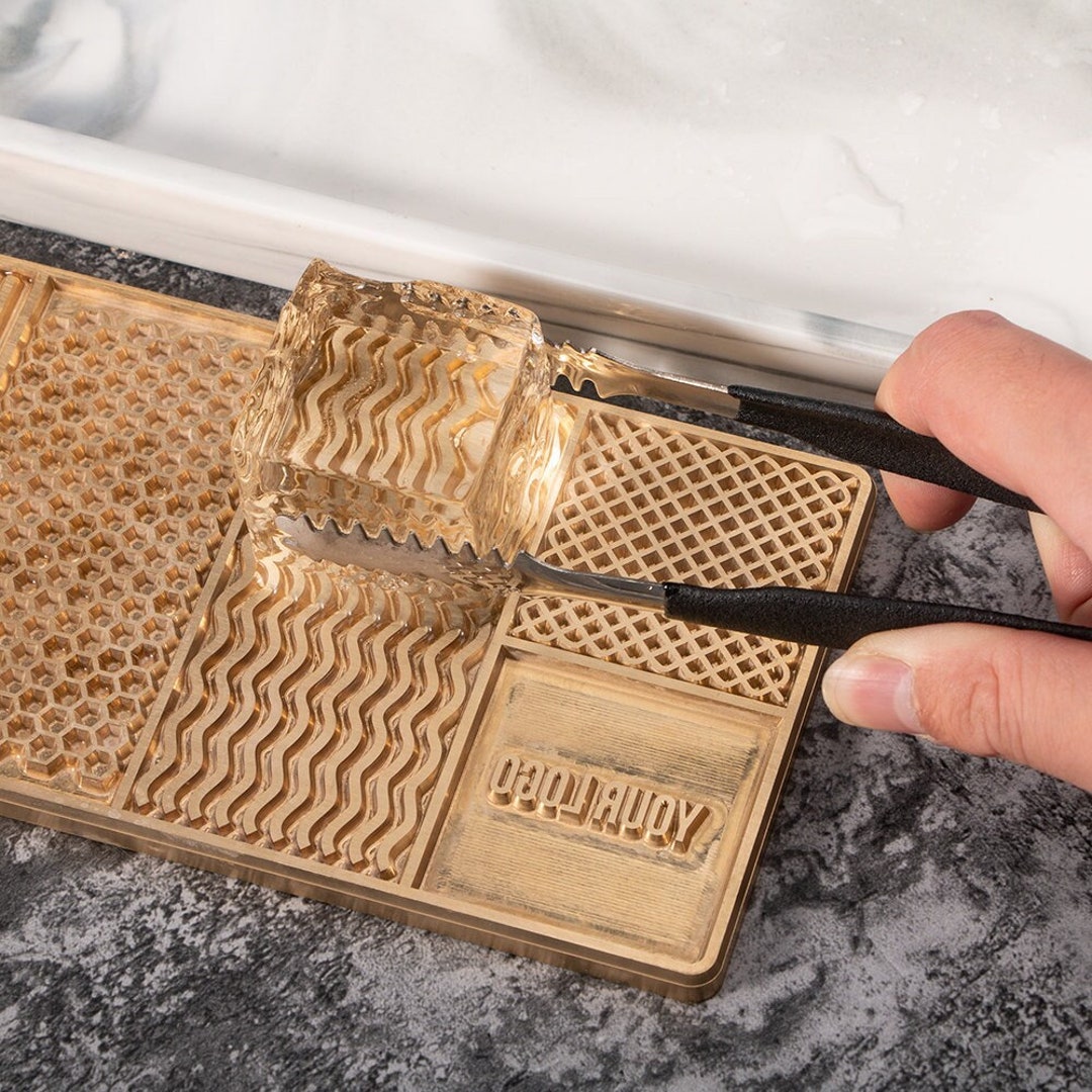 Custom Ice Plate Monogram Ice Stamp Ice Tray Ice Cube Plate - Etsy