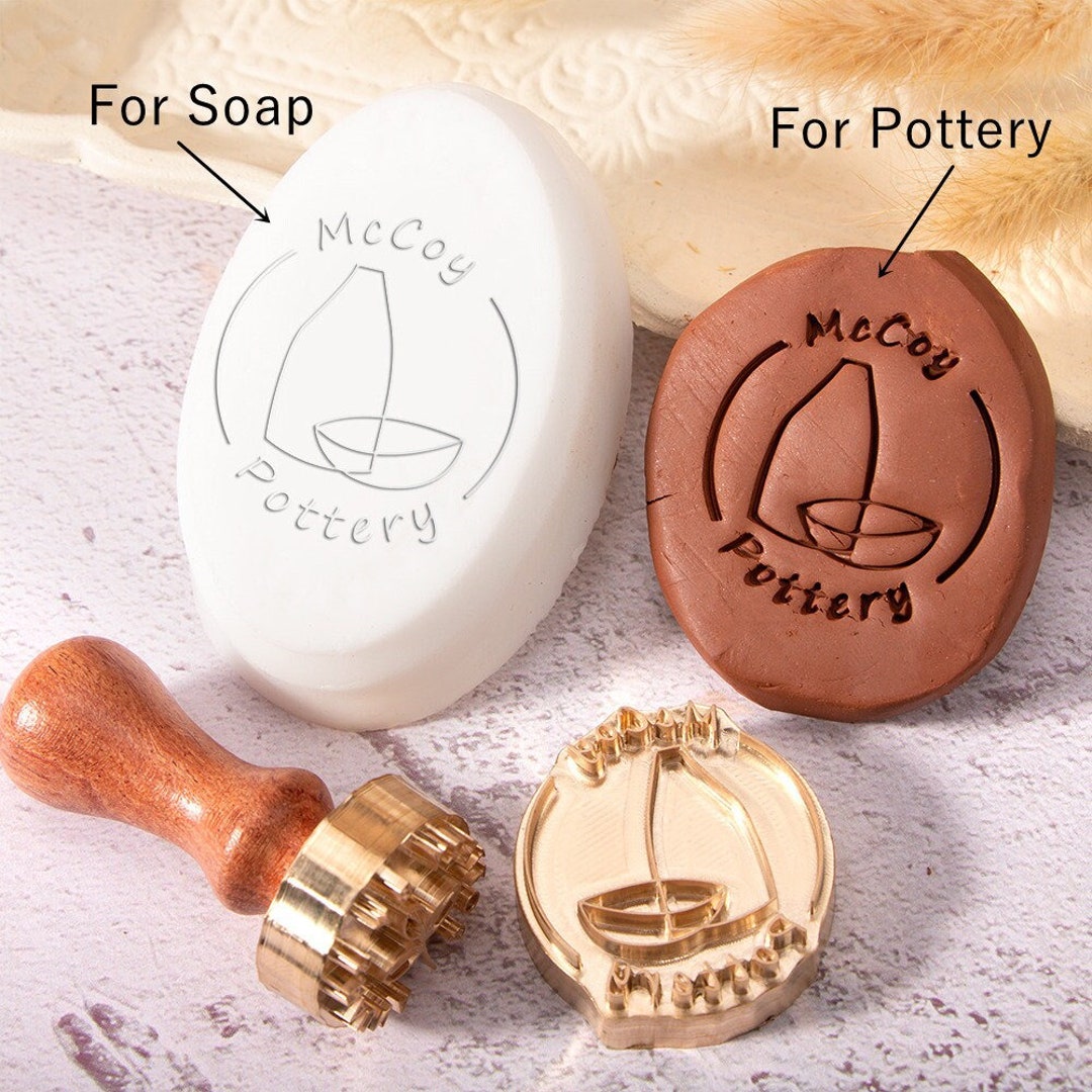 Custom Pottery Stamp Stamp for Soap Personalized Ceramic - Etsy UK