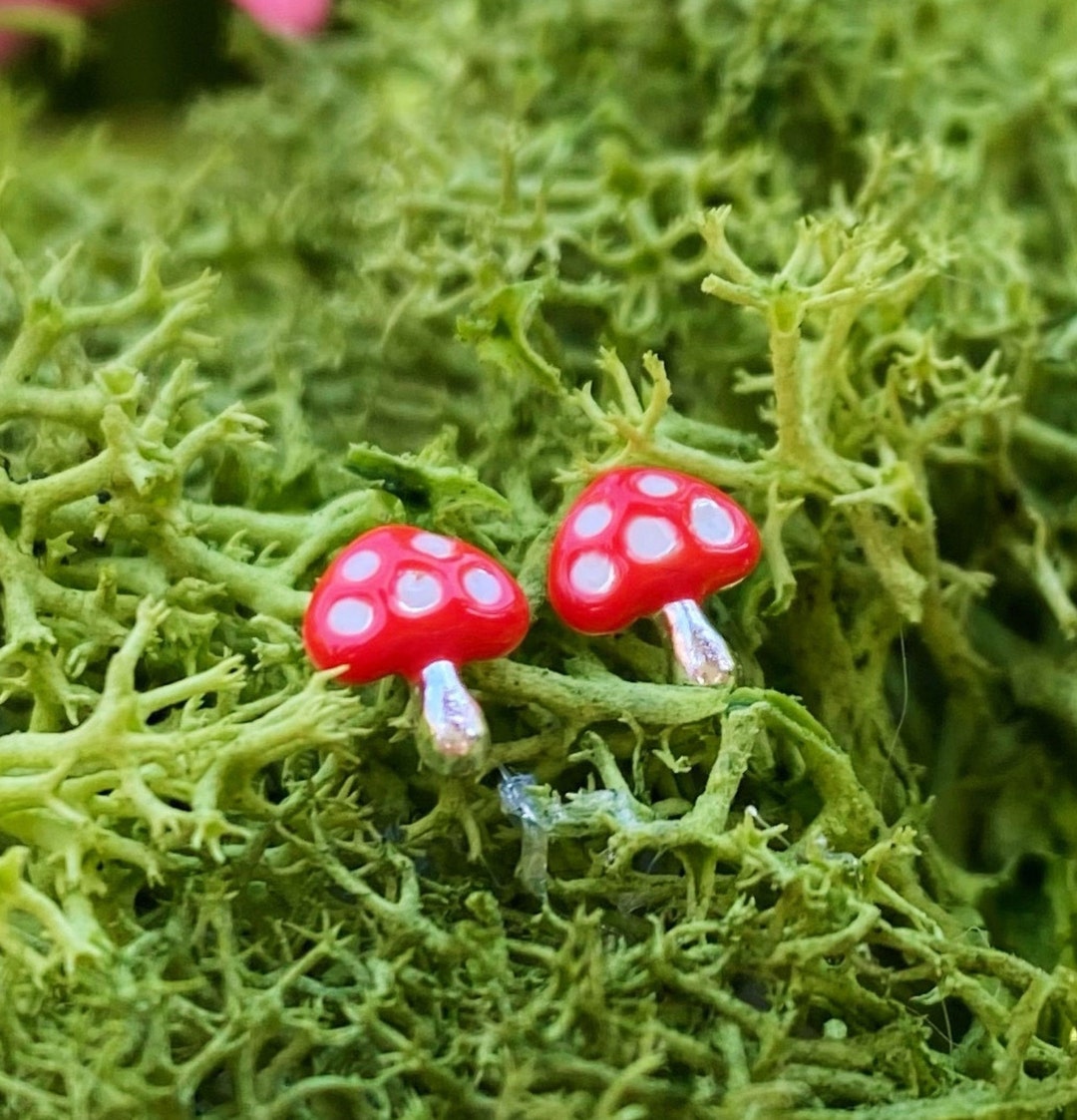 Toadstool Sterling Silver Studs: Hypoallergenic Children's Earrings - Etsy