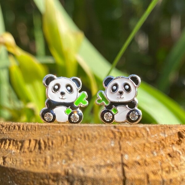 Panda Stud Earrings - Etsy