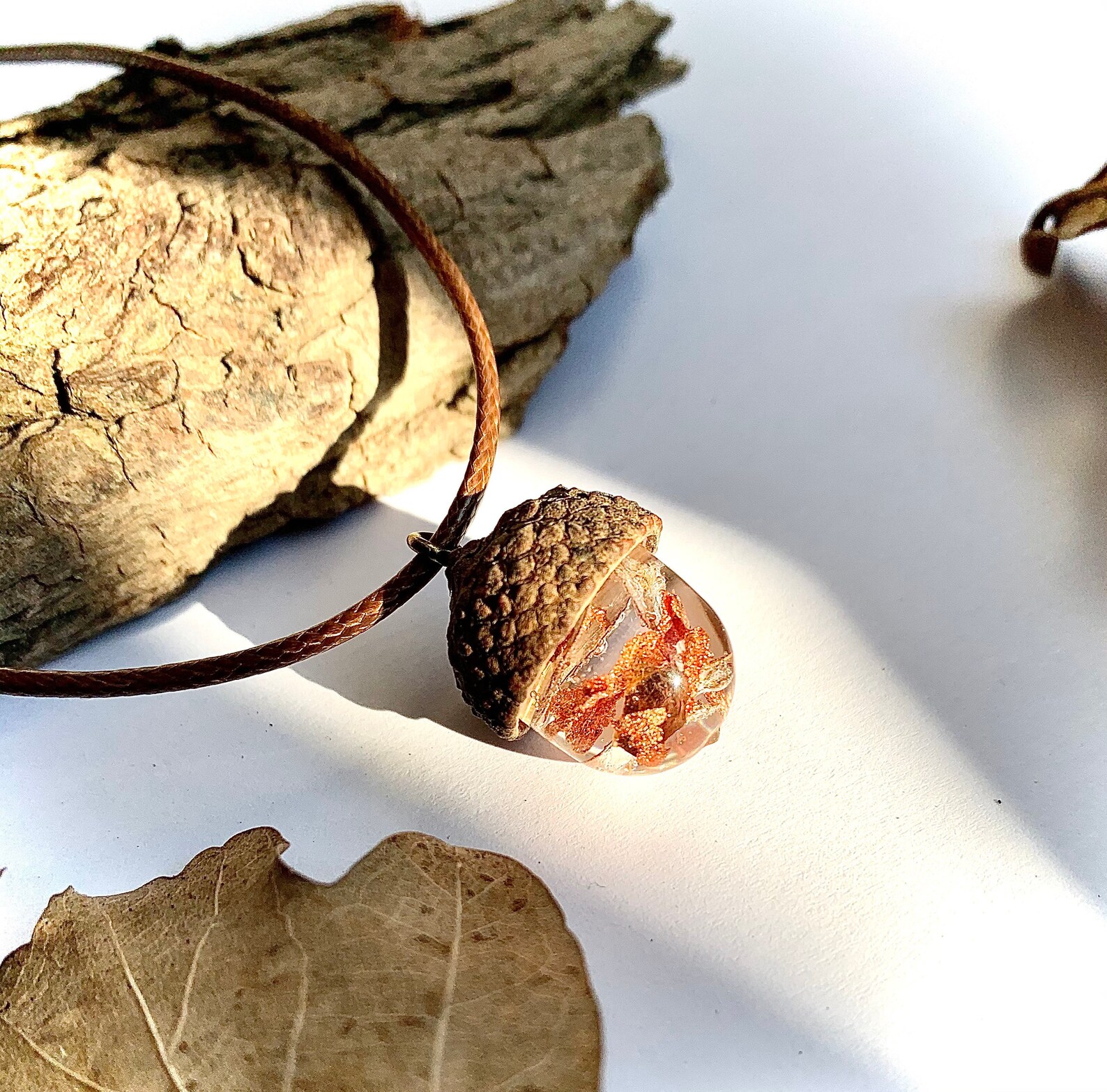 Real Oak Acorn Shell and Resin, Natural Jewelry - Etsy
