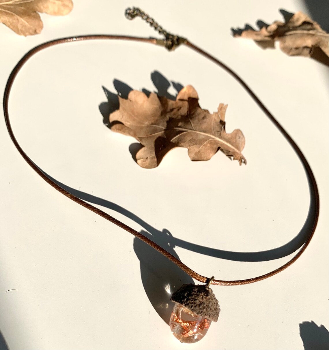 Real Oak Acorn Shell and Resin Natural Jewelry | Etsy