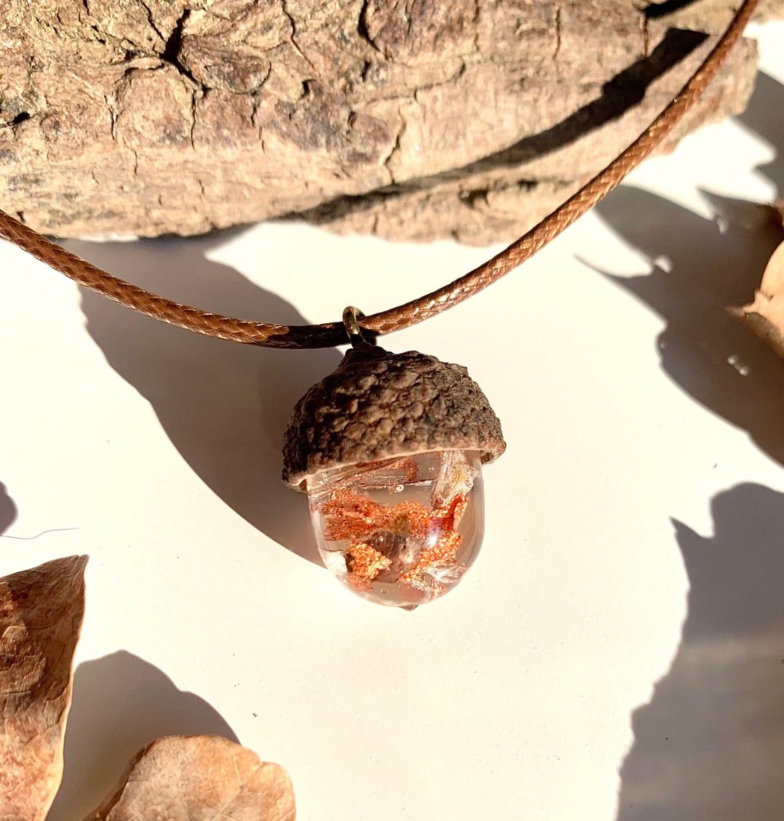 Real Oak Acorn Shell and Resin, Natural Jewelry - Etsy