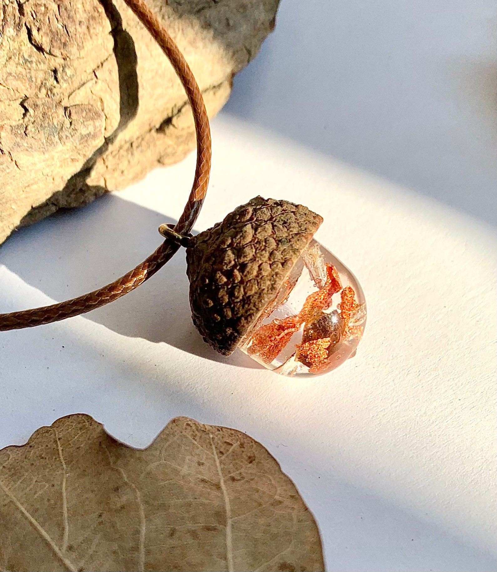 Real Oak Acorn Shell and Resin, Natural Jewelry - Etsy