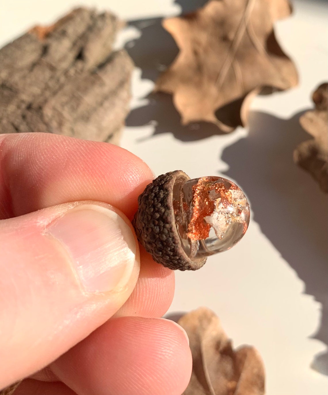 Real Oak Acorn Shell and Resin Natural Jewelry - Etsy