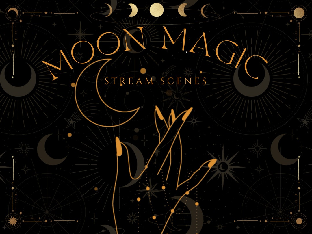 Animated Twitch Overlay Moon Magic Constellation Witch Stream Pack ...