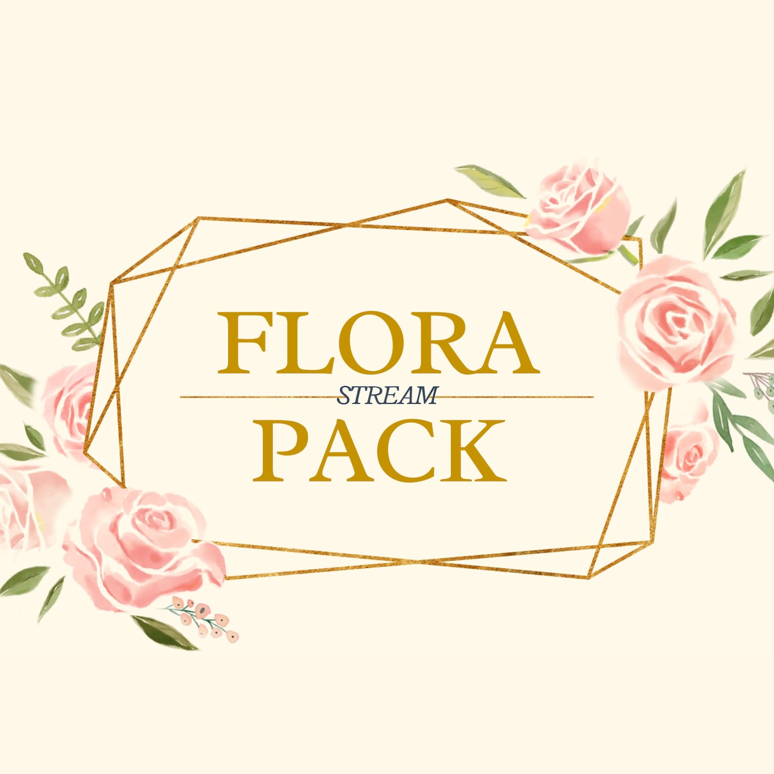 Animated Twitch Overlay Watercolor Rose & Gold Floral Stream - Etsy