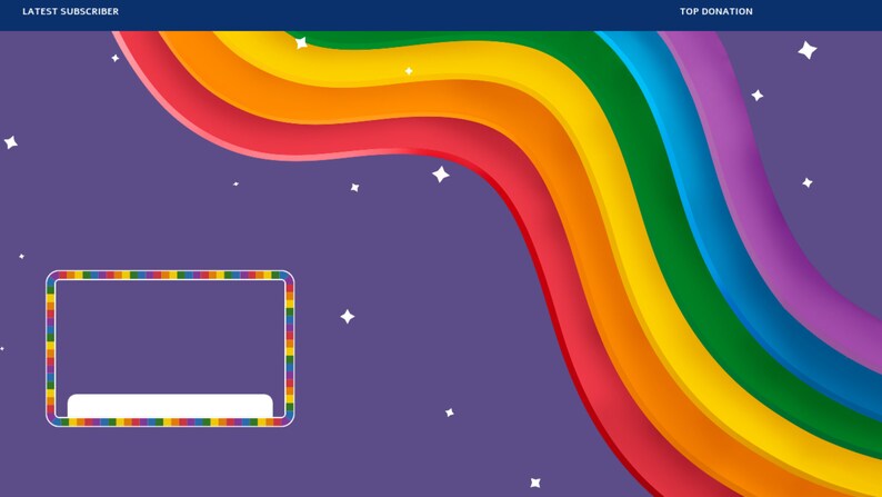 Animated Twitch Overlay LGBTQ Pride Month Rainbow Stream Pack Alerts ...