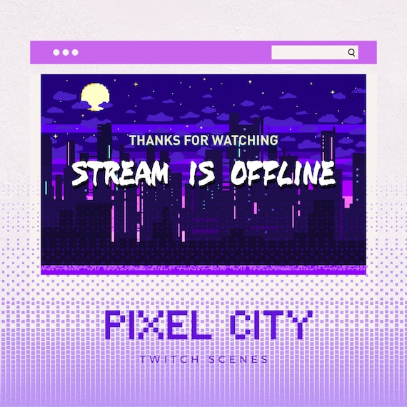 Animated Twitch Overlay Pixel City & Nature Twitch Streaming - Etsy