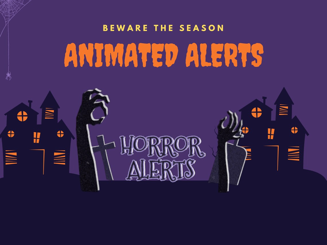 Animated Twitch Alerts Tombstone Goth Horror Design Stream - Etsy