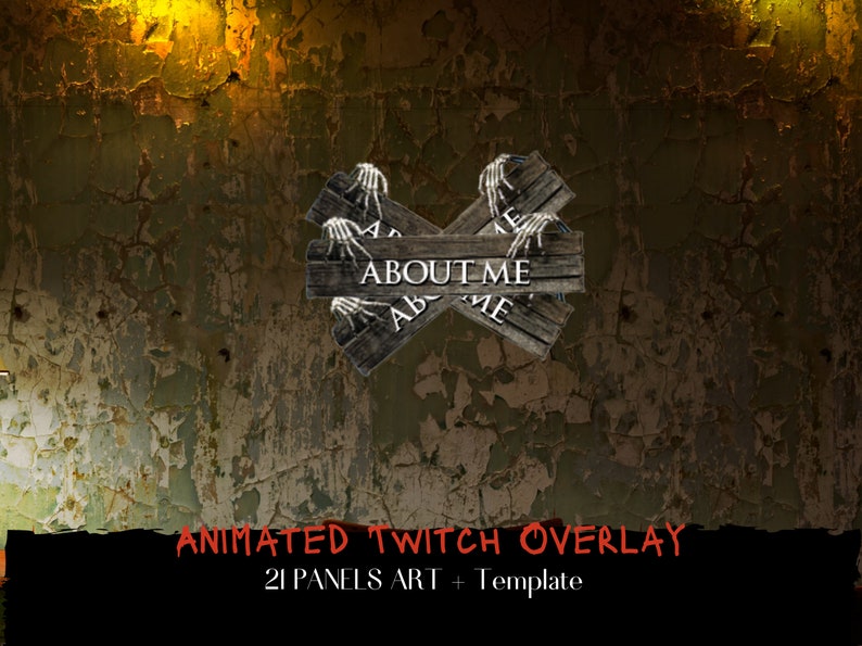 Animated Twitch Overlay Haunted Room Horror Stream Package - Etsy