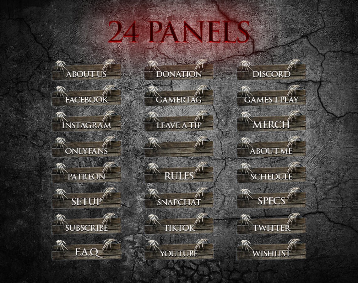 Animated Twitch Overlay Horror Stream Pack Scenes and - Etsy