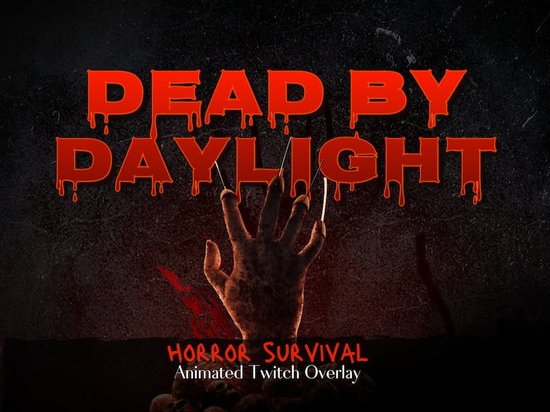 Animated Twitch Overlay Horror Survival Dead by Daylight Stream Package ...