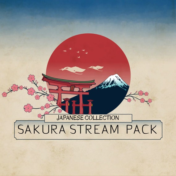 Animated Twitch Overlay Japanese Sakura Stream Overlay Package - Etsy
