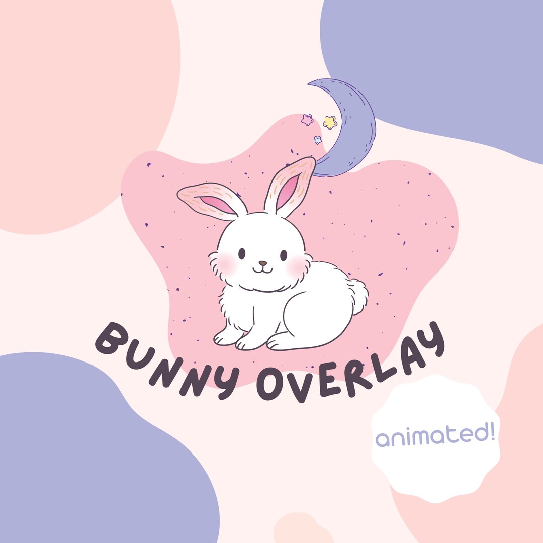 Animated Twitch Pastel Easter Bunny Overlay Stream Package - Overlay ...