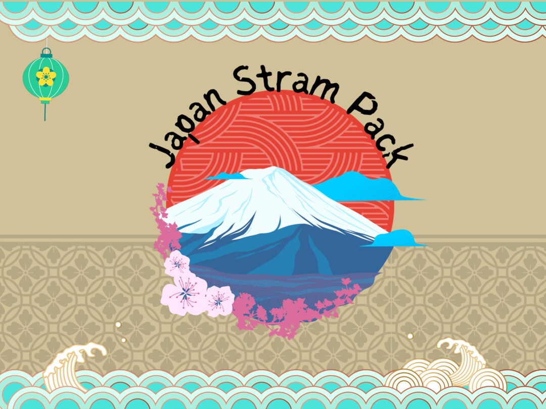 Animated Twitch Overlay Japan Theme Stream Package - Premade Overlays ...