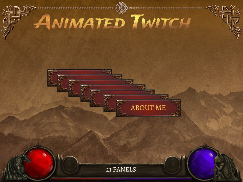 Animated Twitch Overlay Medieval Ancient Stream Pack - D&D Inspired ...