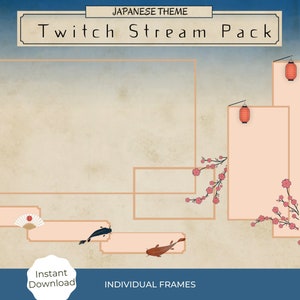Animated Twitch Overlay Japan Theme Stream Package - Premade Overlays ...