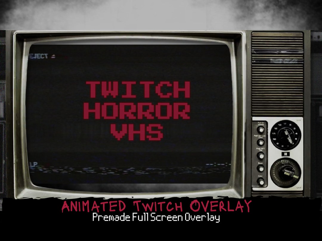 Animated Twitch Overlay VHS Horror Stream Package - Premade Overlay ...