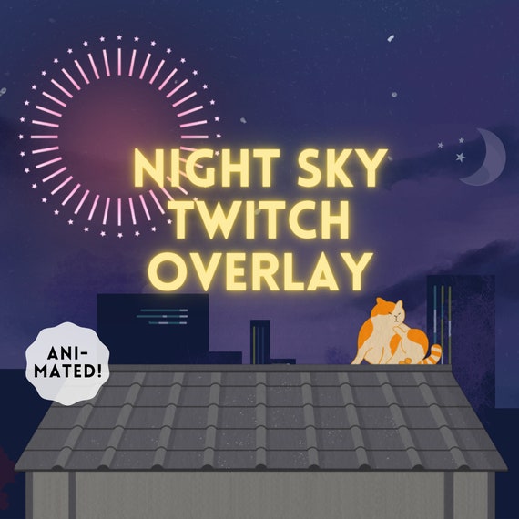 Animated Twitch Overlay Japan Tokyo Night City Rooftop - Etsy