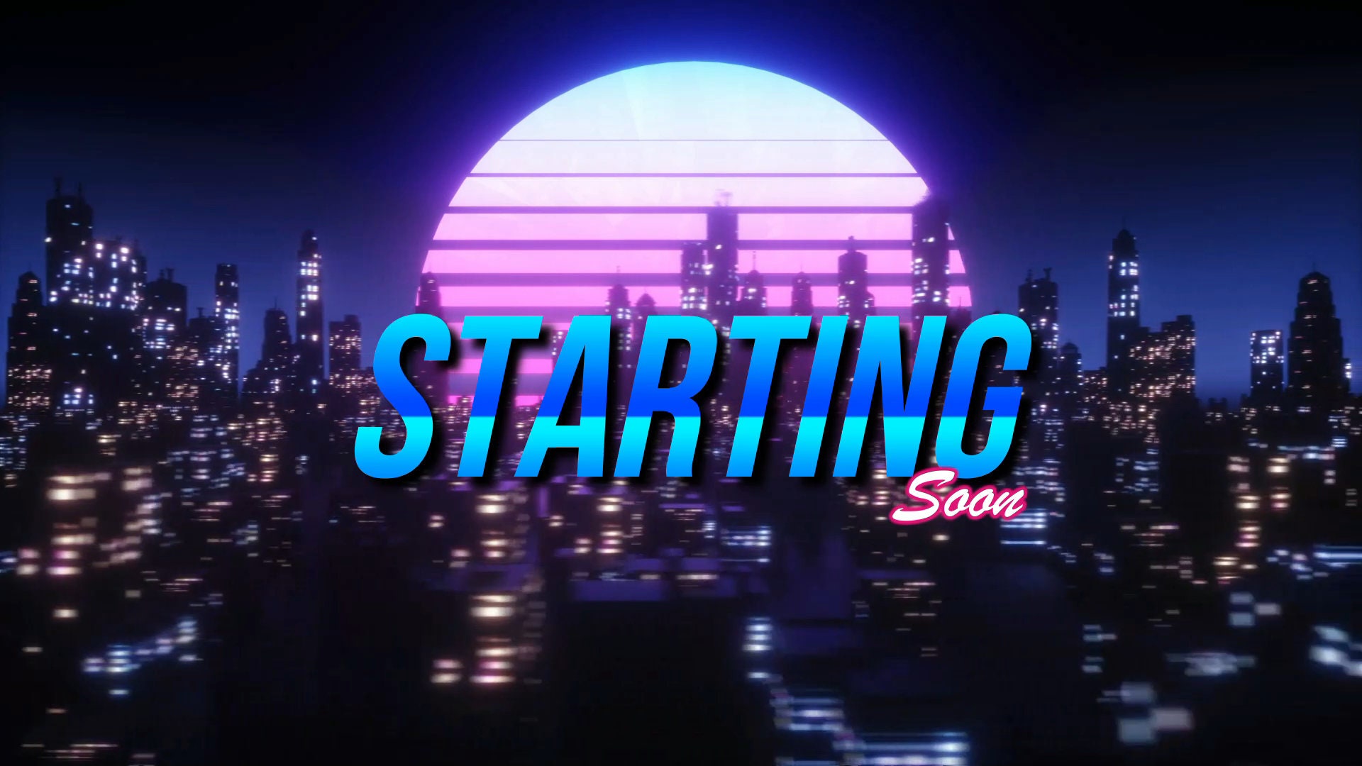 Animated Twitch Overlay Neon Night City Skylight Stream Pack | Loading ...
