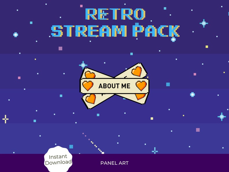 Animated Retro Game Twitch Overlay | Stream Package - Scenes | Premade ...