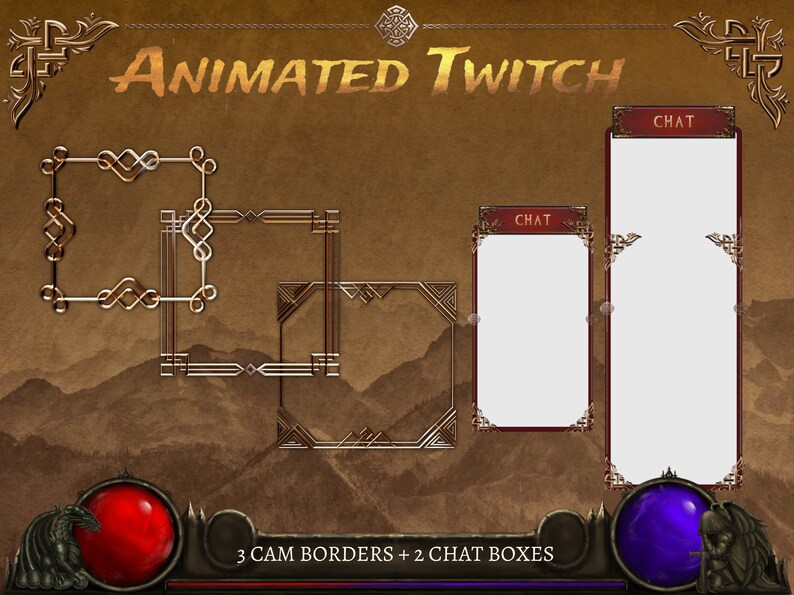 Animated Twitch Overlay Medieval Ancient Stream Pack - D&D Inspired ...