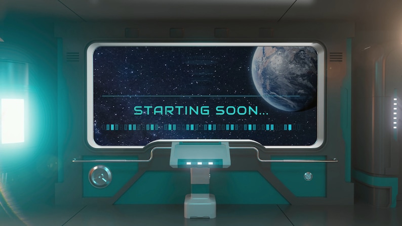 Animated Twitch Overlay Space Exploration Stream Pack - Scenes ...