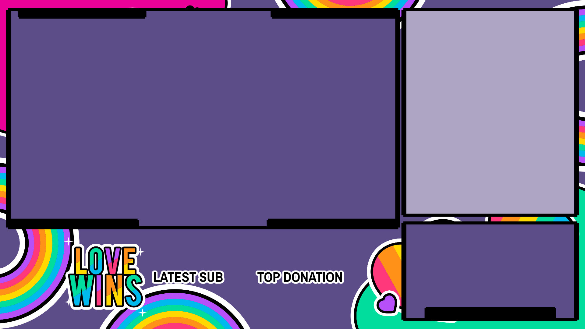 Animated Twitch Overlay LGBTQ Pride Month Rainbow Stream Pack Alerts ...
