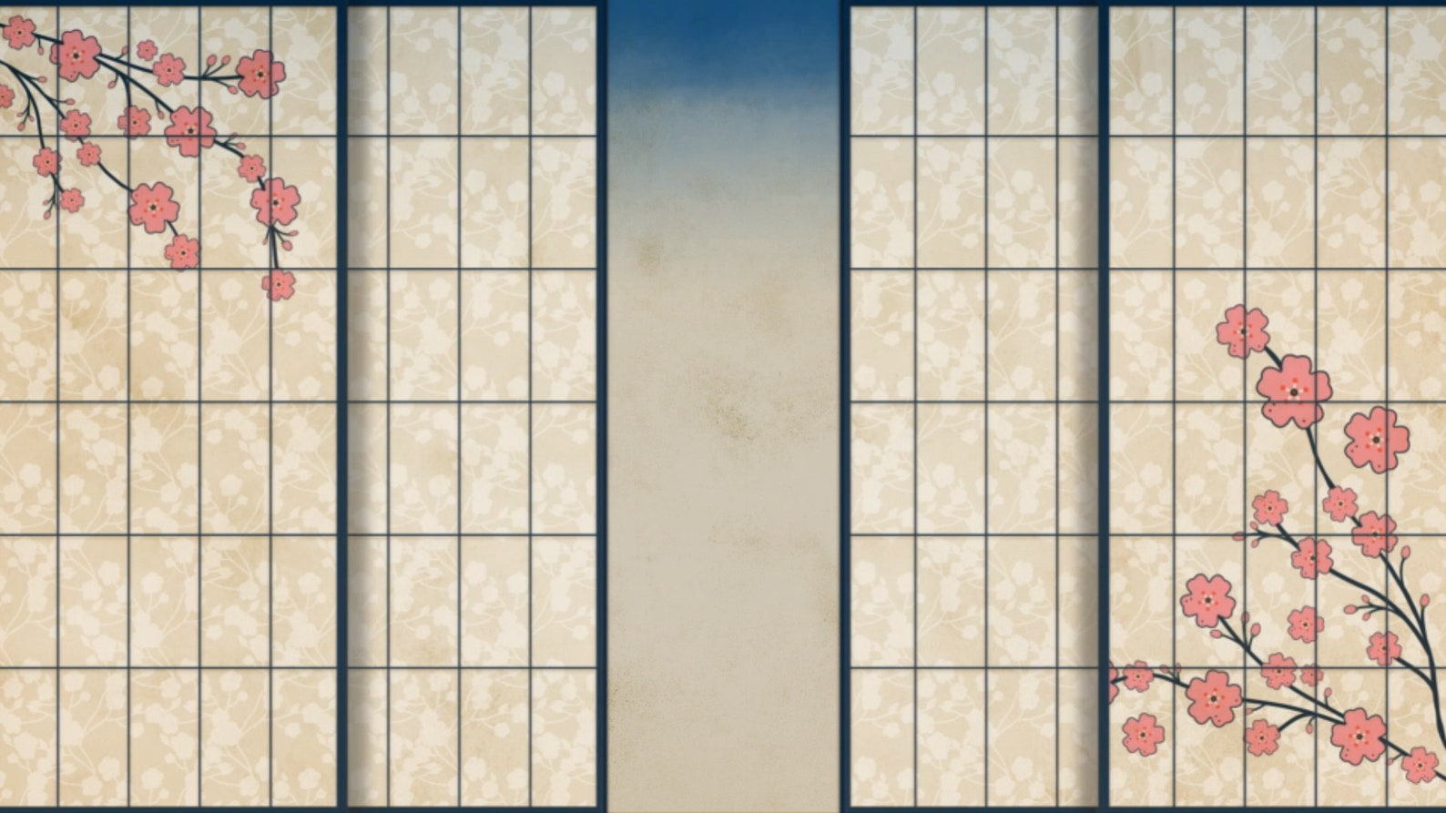 Animated Twitch Stinger Transition Japanese Sakura & Hokusai Wave Shoji ...