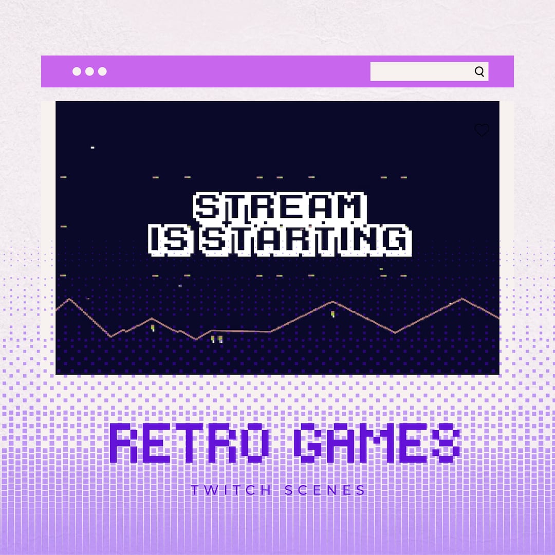 Animated 8-bit Retro Twitch Scenes – Stream Overlay Bundle (instant ...