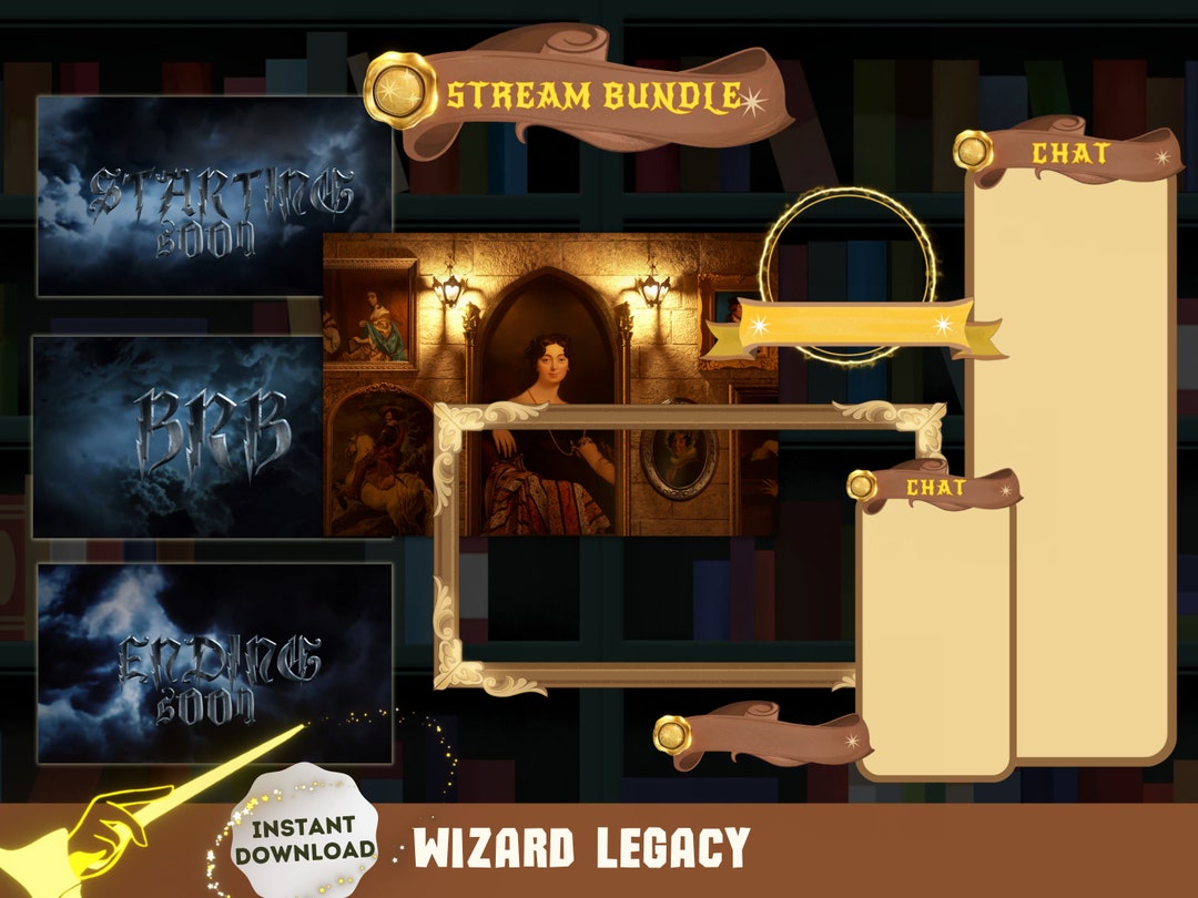 Animated Twitch Hogwarts Legacy Overlay Stream Package Bundle - Webcam ...