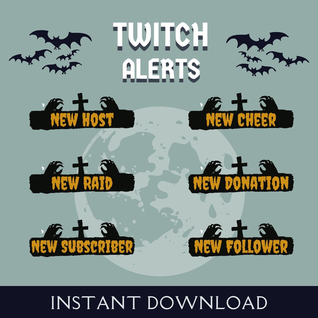 Animated Twitch Alerts Horror Bundle New Donation, Cheer, Follower ...
