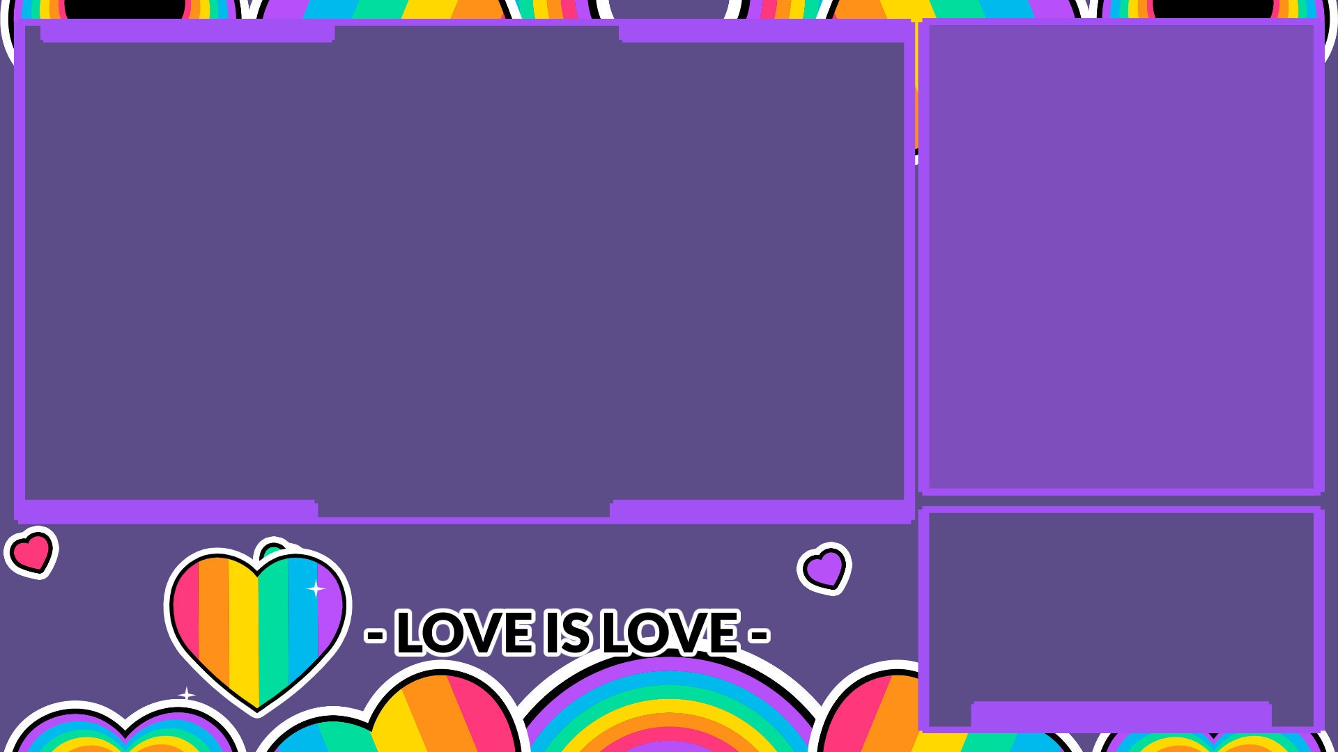 Animated Twitch Overlay LGBTQ Pride Month Rainbow Stream Pack Alerts ...