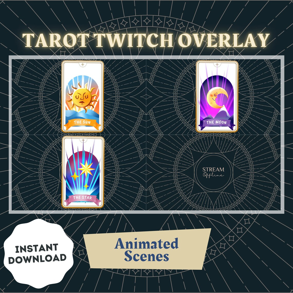 Animated Twitch Overlay Witch Tarot Twitch Stream Pack - Etsy Canada