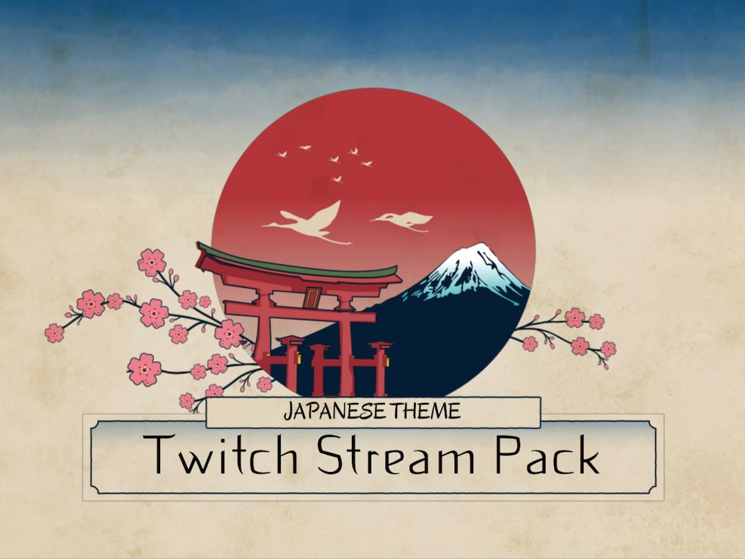 Animated Twitch Overlay Japanese Sakura Stream Package - Premade ...